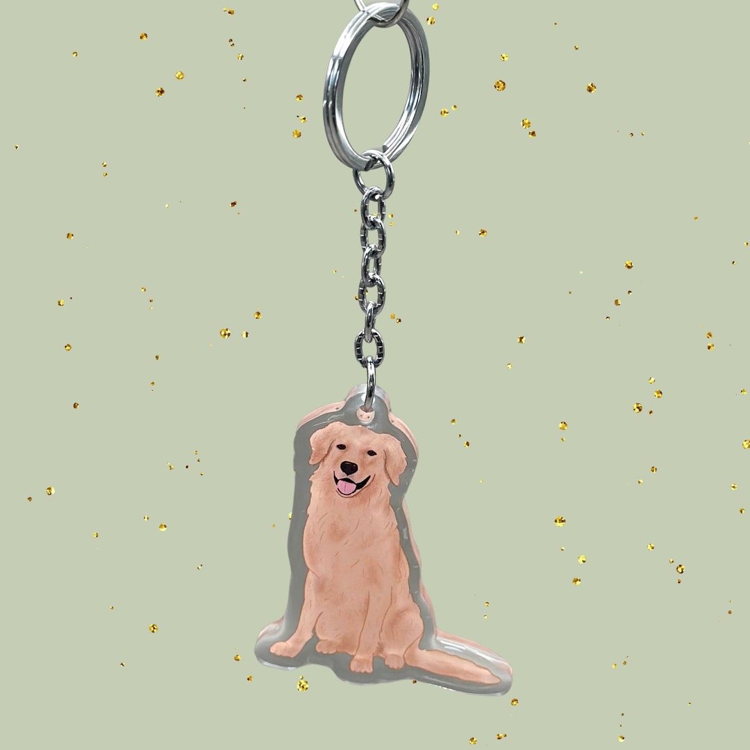 Golden Retriever Keychains | Dog Breed Acrylic Keychains | Original ...
