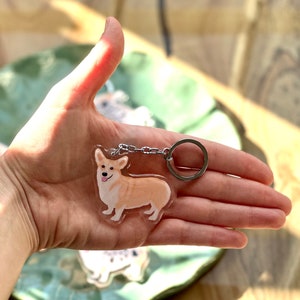 Blue Merle Welsh Corgi Keychains | Dog Breed Acrylic Keychains ...