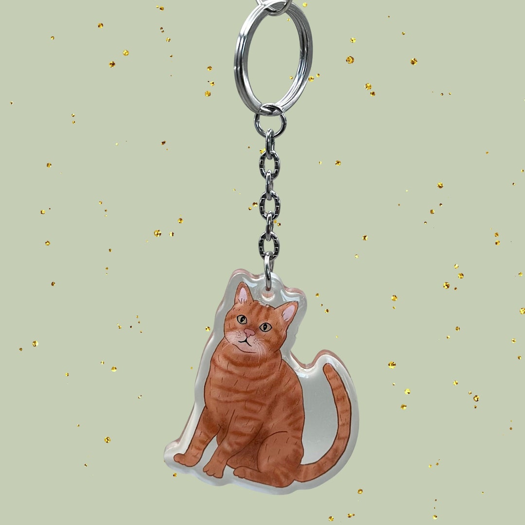 Orange Tabby Cat Keychains | Cat Breed Acrylic Keychains | Original ...