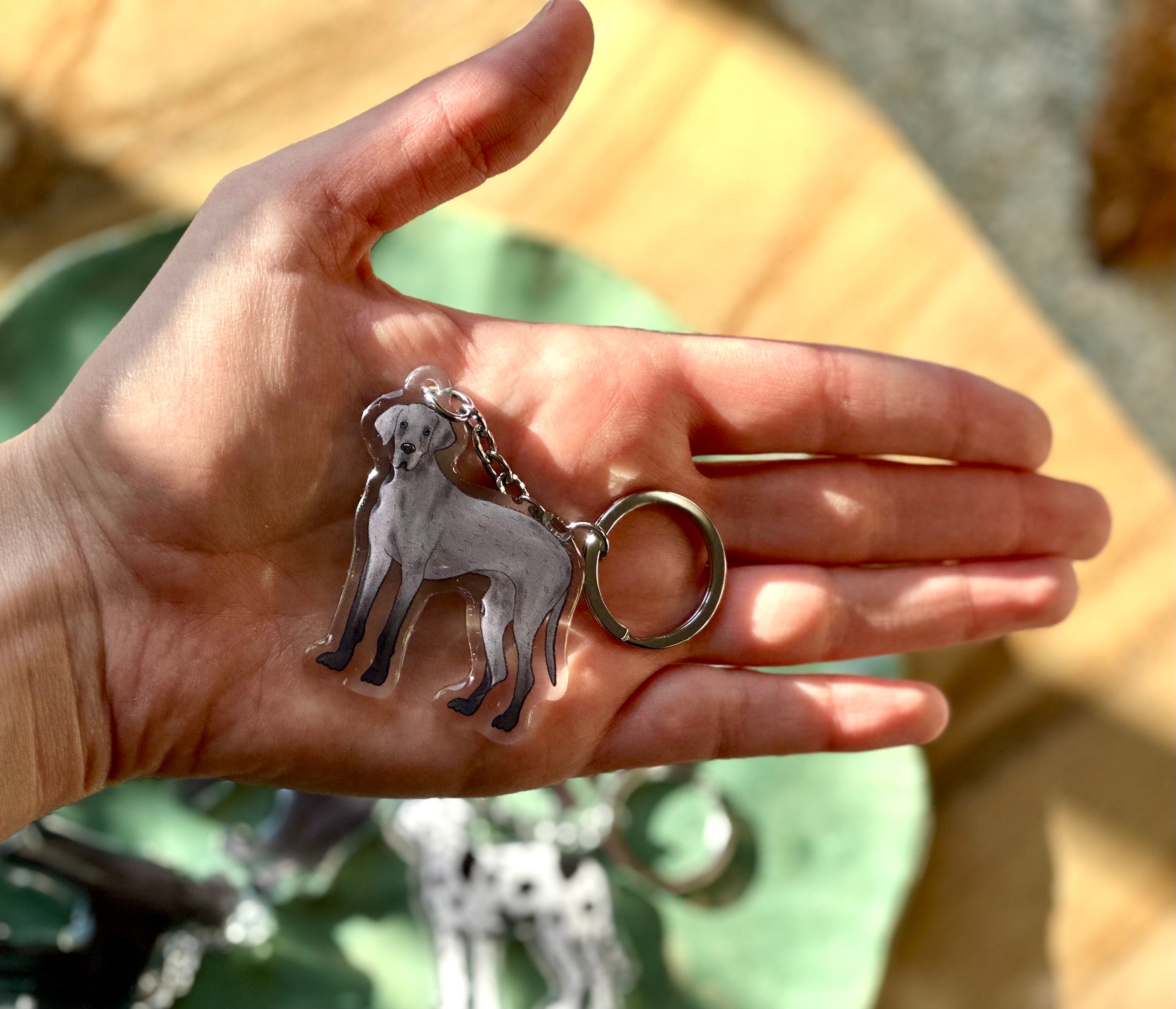 Brindle Great Dane Keychains | Dog Breed Acrylic Keychains | Original ...