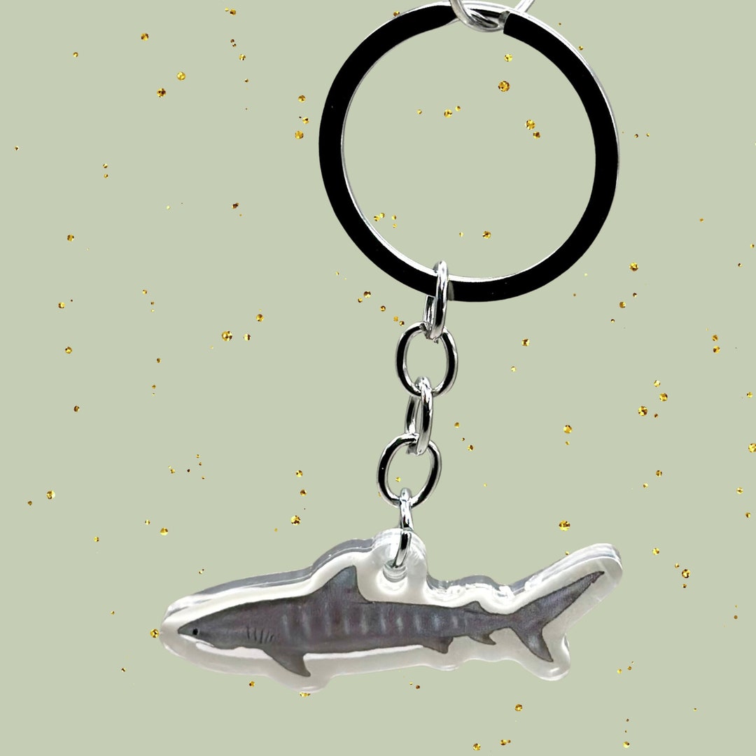 Tiger Shark Keychains Hawaiian Animal Cute Art Charm Ocean Sea Aumakua ...