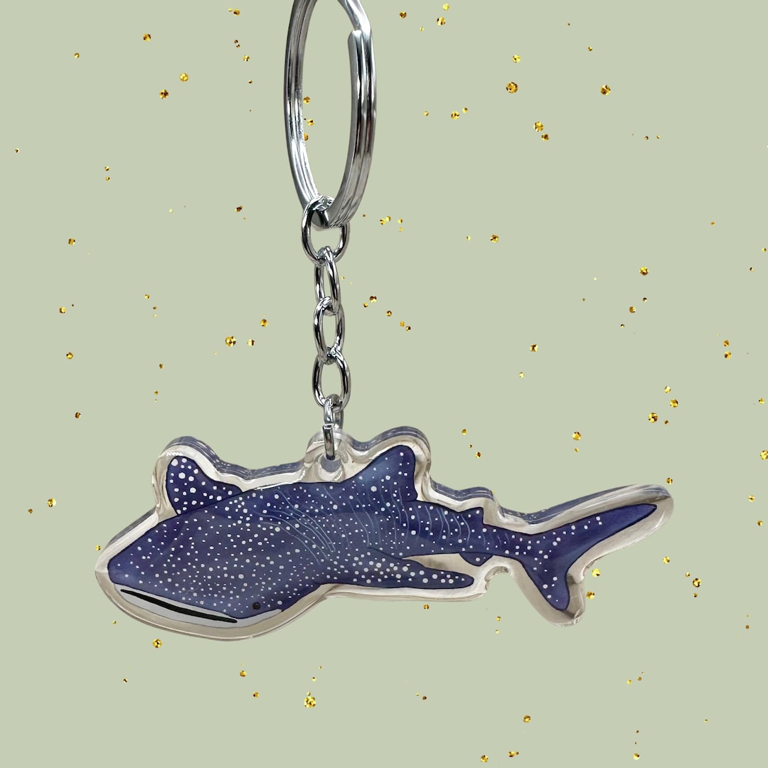 Whale Shark Keychains 2" | Hawaiian Animal| Cute Art Charm | Ocean Sea ...