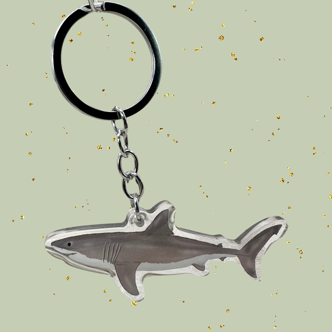Great White Shark Keychains | Hawaiian Animal| Cute Art Charm | Ocean ...