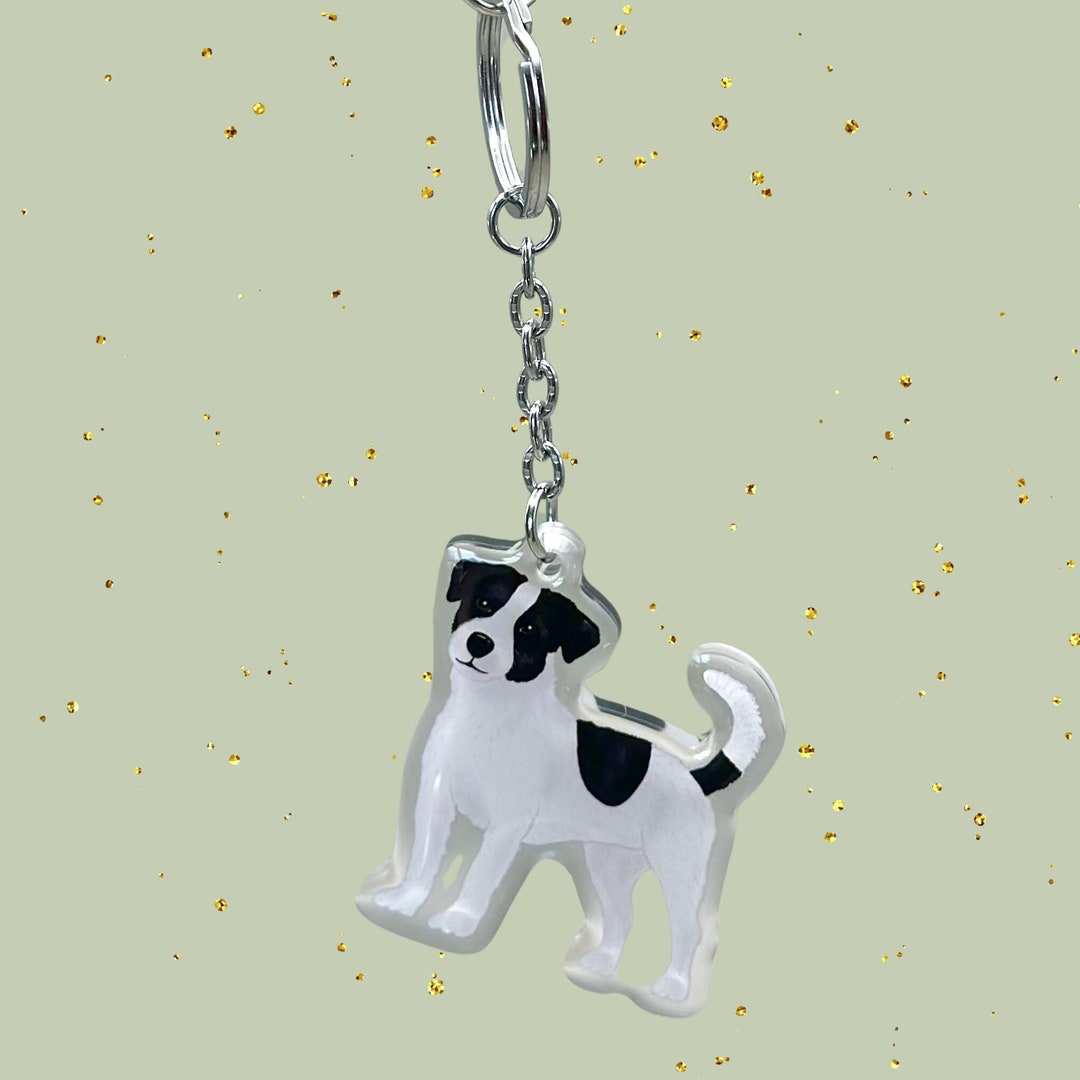 Black Rough Coat Jack Russell Terrier Keychains | Dog Breed Hunting ...