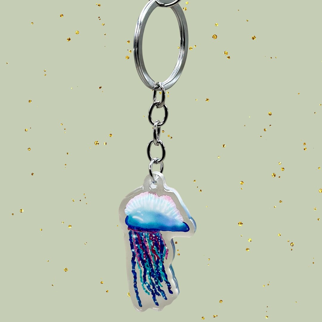 Portuguese Man O War Keychains |jellyfish Siphonophore | Hawaiian ...