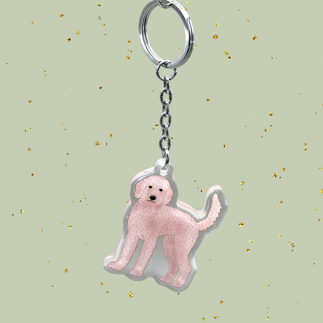 Beige Goldendoodle & Labradoodle Keychains | Dog Breed Acrylic ...
