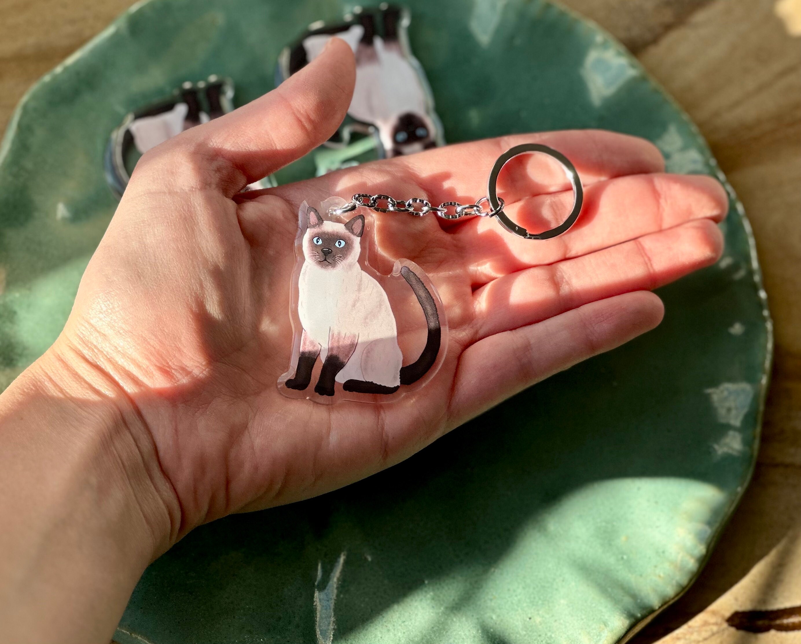 Siamese Cat Keychains | Seal Point Siamese Acrylic Keychains | Original ...