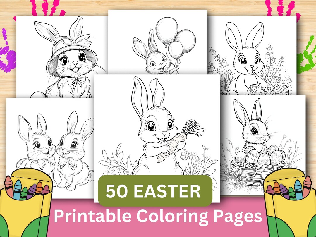 50 Easter Bunny Coloring Pages for Kids | Easter Bunny Coloring Pages ...