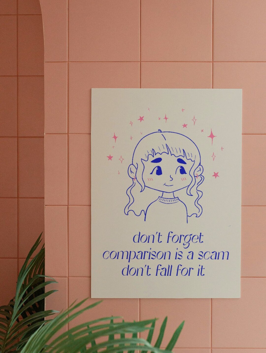Girl Illustration, Comparison, Funky Wall Art, Aesthetic Apartment ...