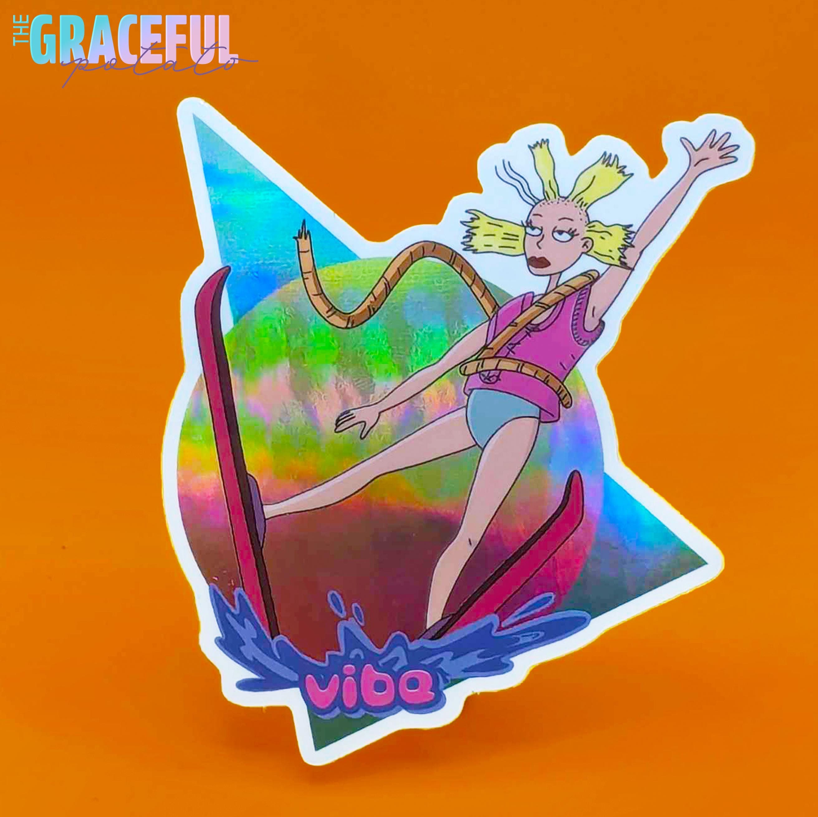 90's Nickelodeon Rugrats Cynthia | Holographic Vinyl Sticker - Etsy