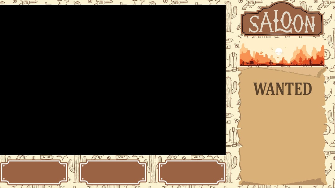 Western Themed Twitch Overlay - Etsy