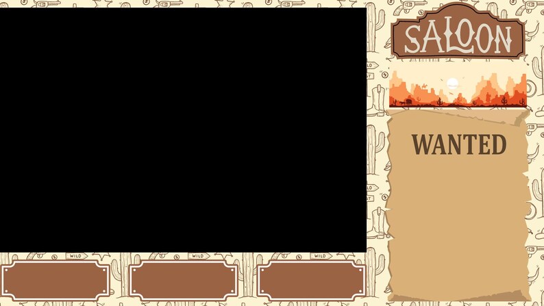Western Themed Twitch Overlay - Etsy