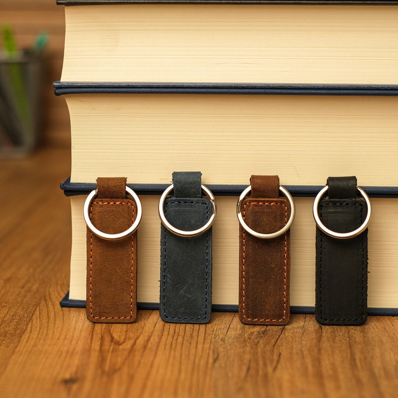 Leather Key Chain - Etsy