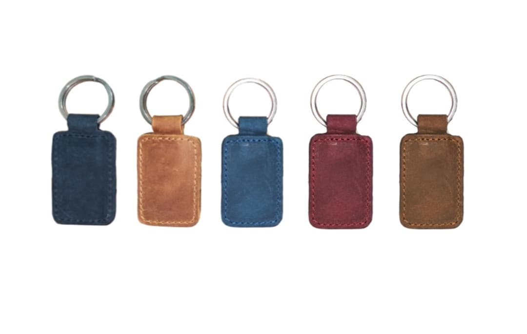 Personalized Leather Keychain, Anniversary Gift, Coordinates Engraved ...