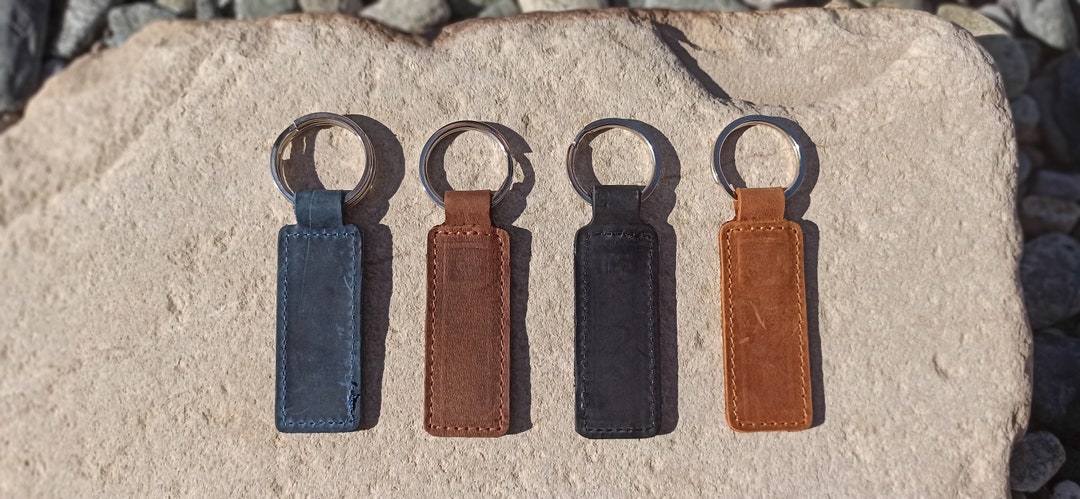 Personalized Leather Keychain, Customized Keychain, Custom Leather Key ...