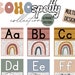 Boho Rainbow Alphabet Posters, Boho Classroom Decor, Boho Spotty ABC ...