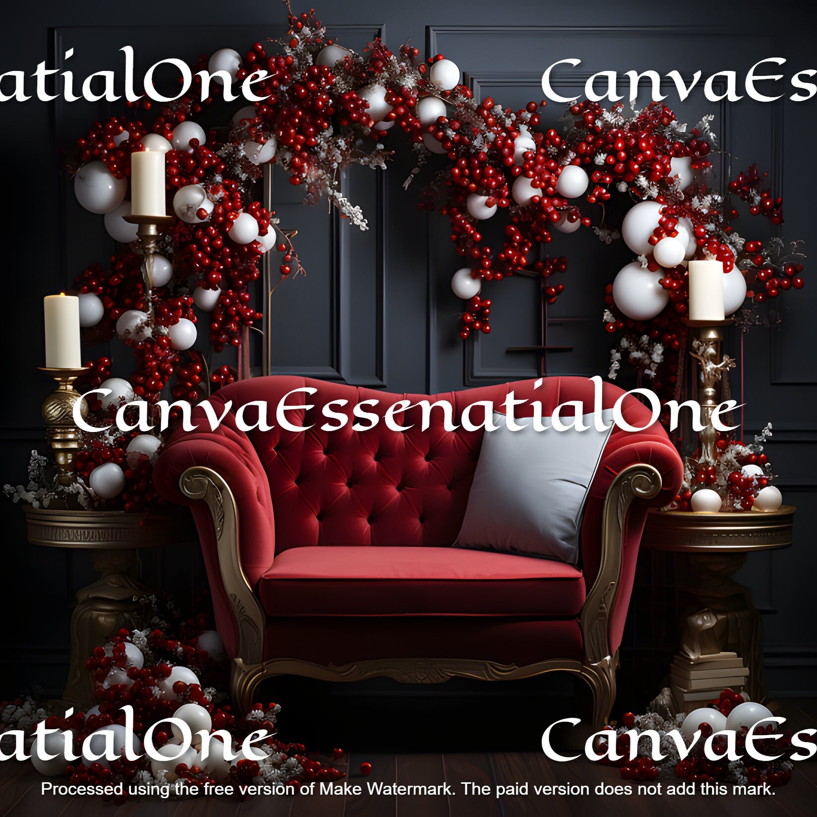 22 Luxury Red Mistletoe Backdrop, Luxury Overlays, Luxury Backdrops ...