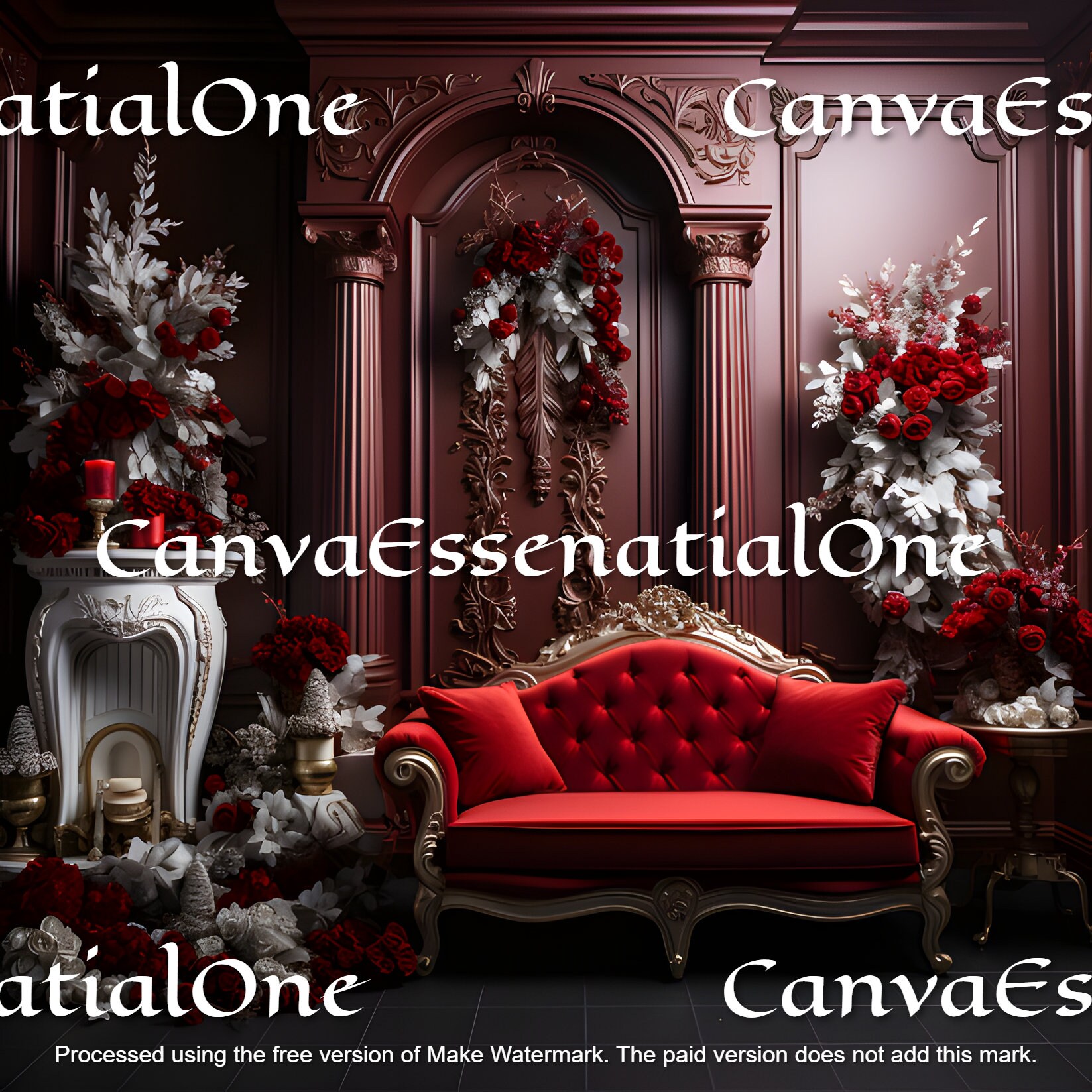 22 Luxury Red Christmas Backdrop Set, Luxury Overlays, Luxury Art ...