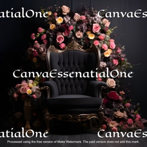 Black Floral Backdrop: 22 Luxury Minimalist Overlays (digital ...