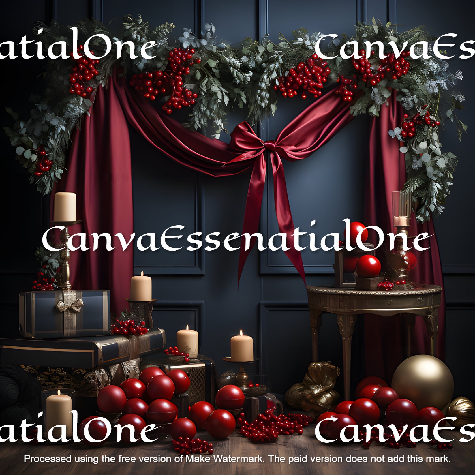22 Luxury Red Mistletoe Backdrop, Luxury Overlays, Luxury Backdrops ...