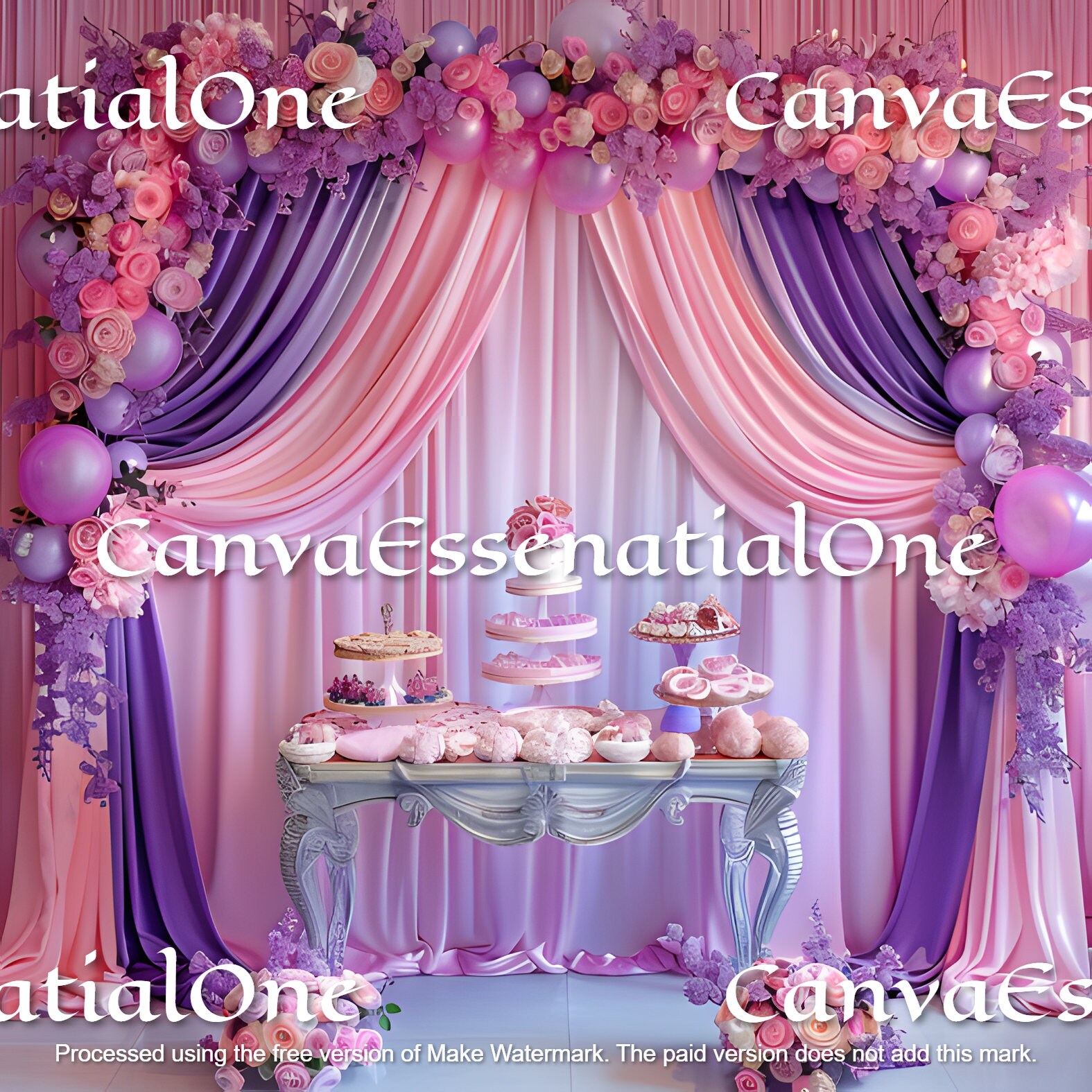 22 Luxury Pink and Purple Barbie Backdrop Set, Luxury Overlays, Digital ...