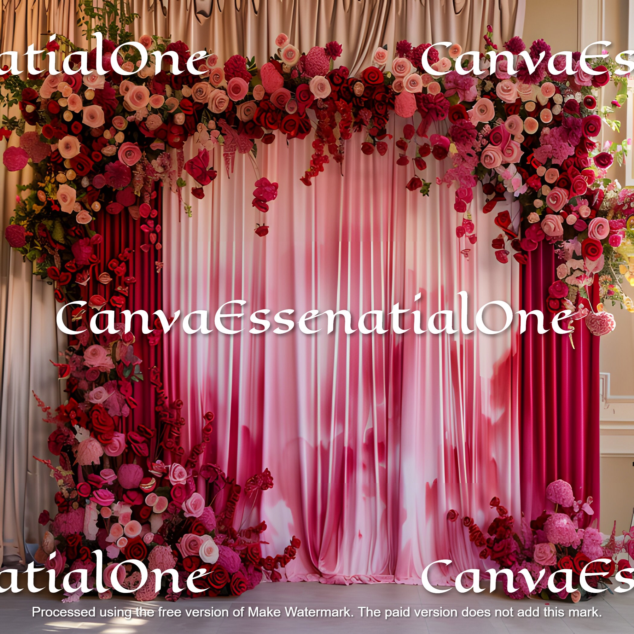 22 Luxury Red and Pink Barbie Themed Backdrop Set, Luxury Backdrops ...