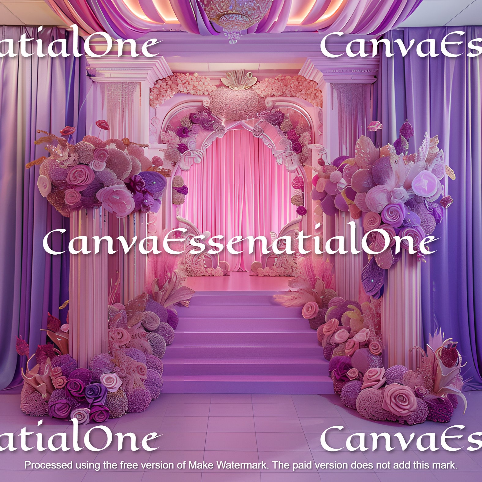 Luxury Pink and Purple Barbie Backdrop Set (digital Download) - Etsy