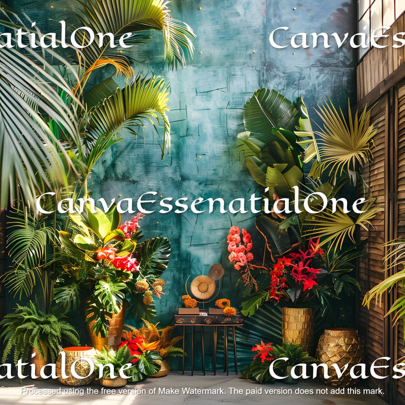 Luxury Tropical Backdrop Set: 22 Digital Overlays - Etsy