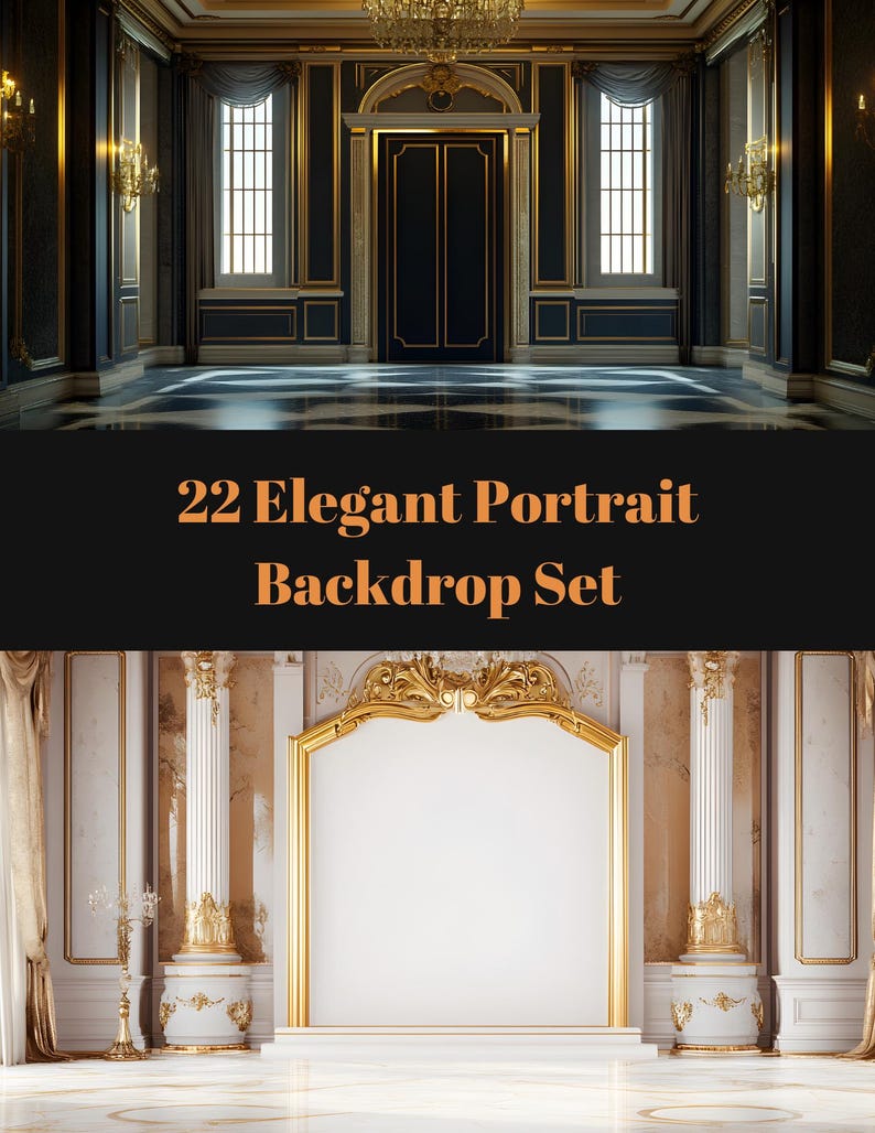 Elegant Portrait Photography Backdrop Set (16:9 Ratio) - Etsy