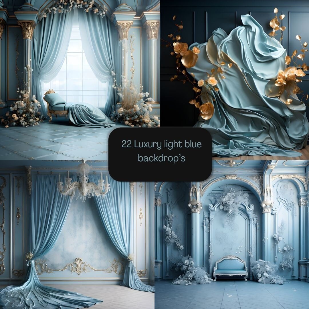 22 Luxury Light Blue Backdrop Luxury Backdrop Blue Backdrop - Etsy