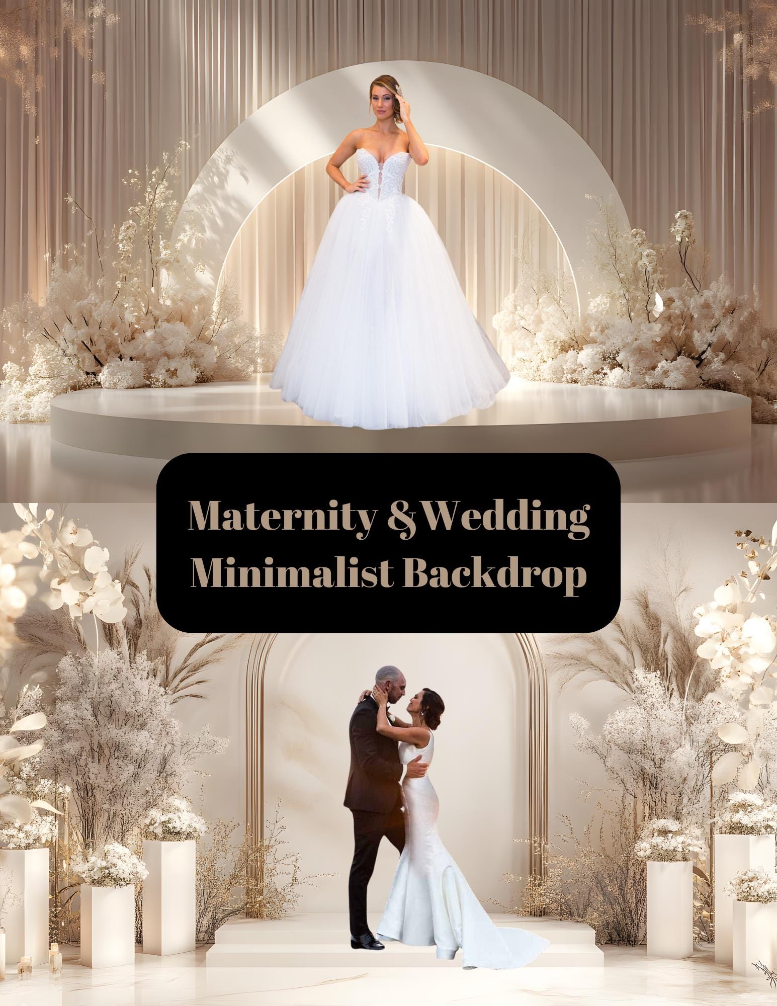 Luxury Minimalist Wedding Backdrop Set (digital Download) - Etsy