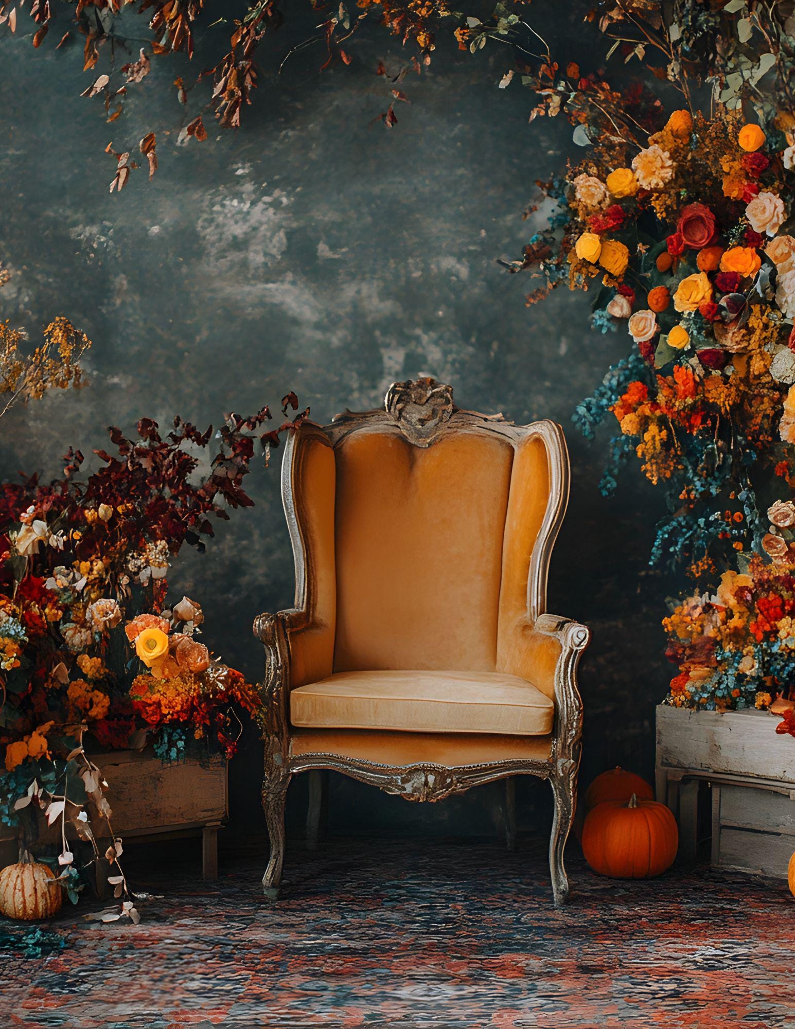 Luxury Fall Digital Backdrop, Fall Backdrop, Fall Background, Fall ...