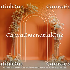 17 Luxury Orange Minimal Arch Backdrop Set, Luxury Backdrop, Luxury ...