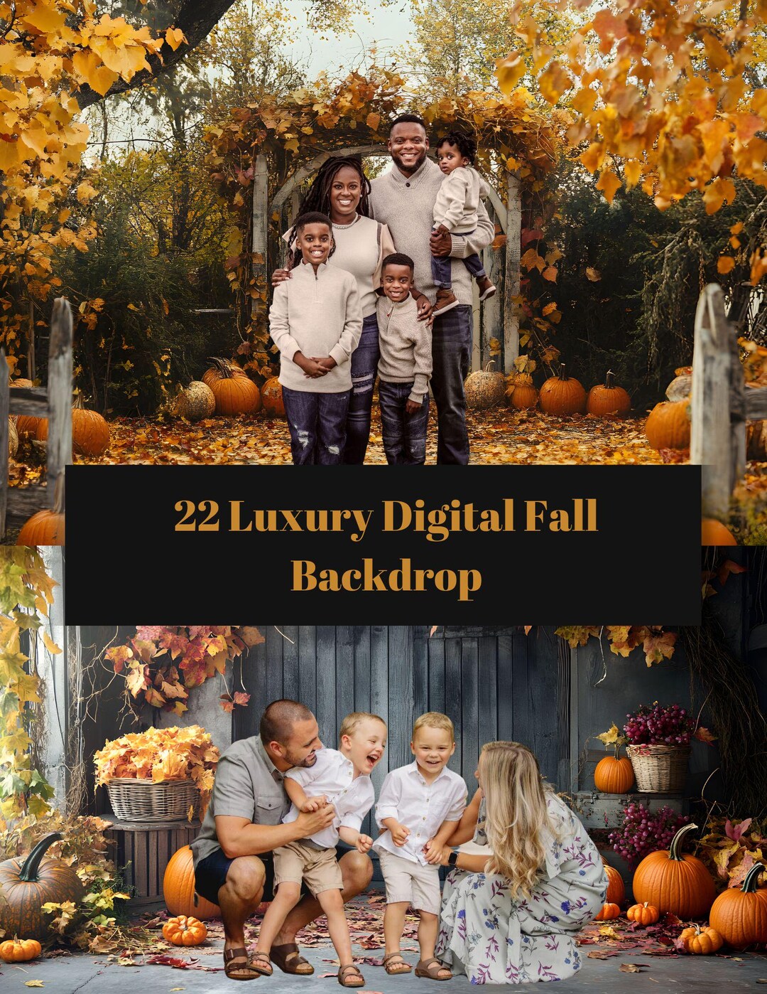 Luxury Fall Digital Backdrop, Fall Backdrop, Fall Background, Fall ...
