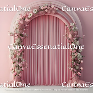 22 Luxury Pink Minimal Arch Backdrop Set, Luxury Backdrop, Luxury ...