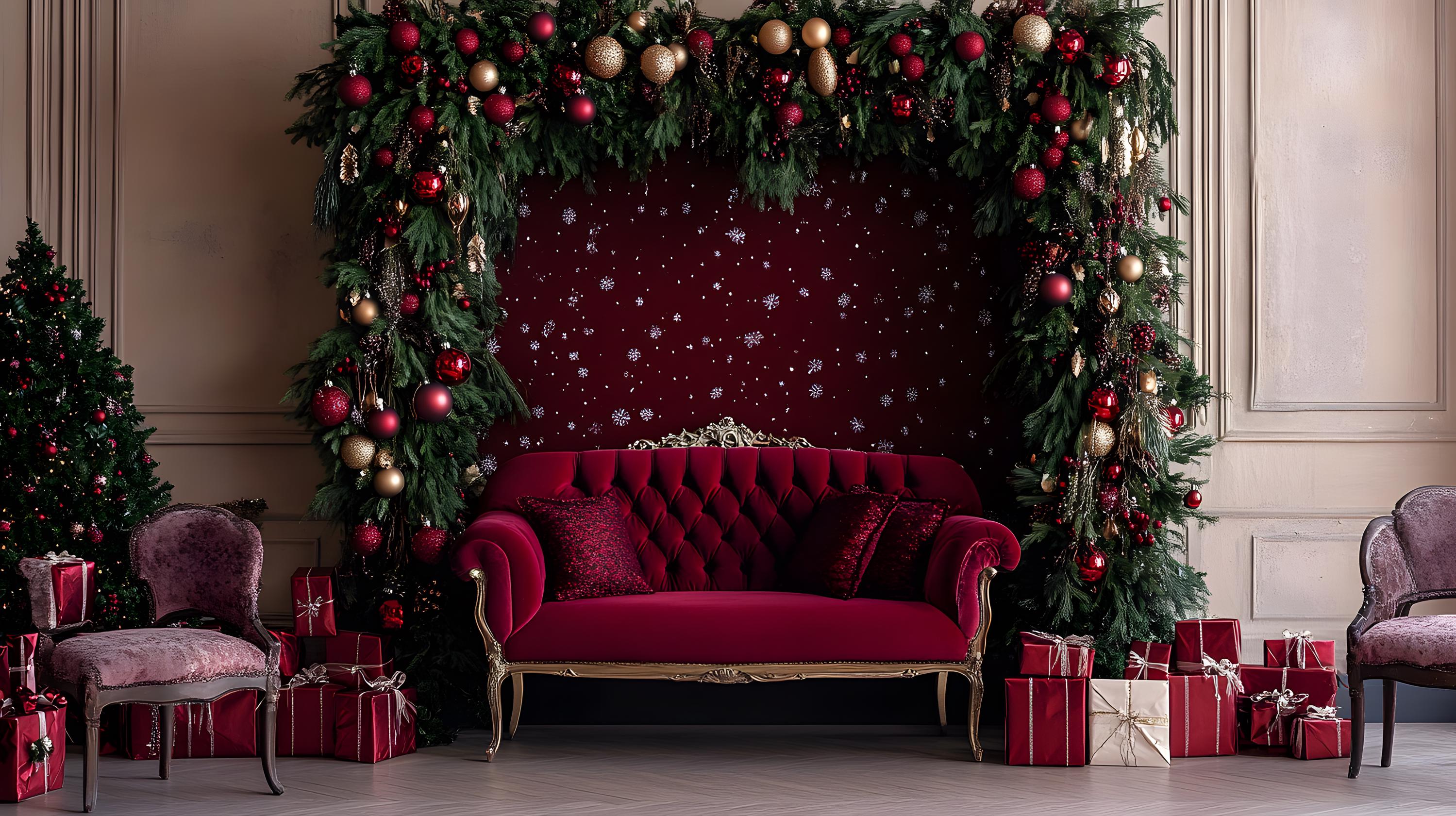Luxury Christmas Photo Backdrop: Elegant Holiday Background (digital ...