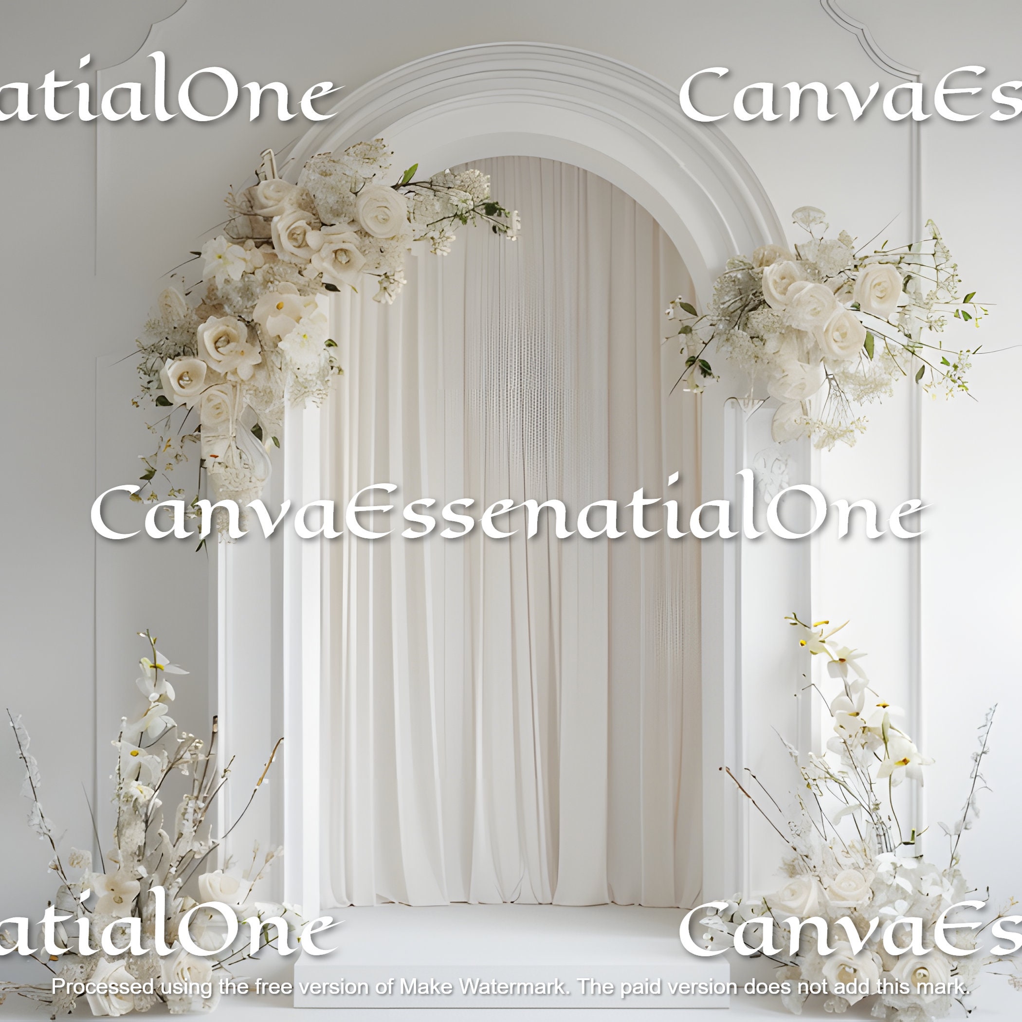 22 White Minimal Arch Backdrops: Luxury Digital Overlays - Etsy