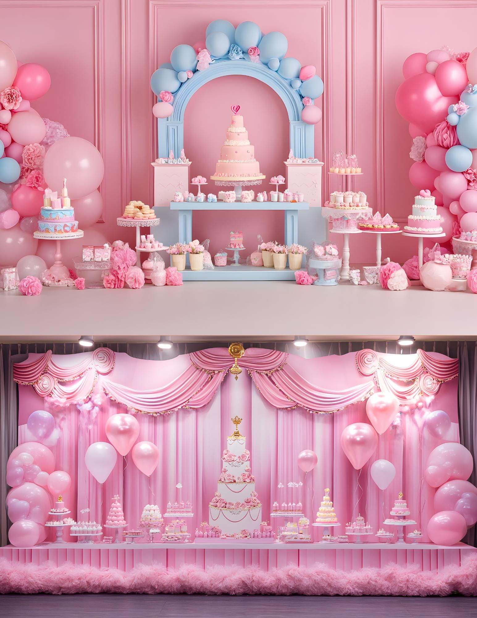 22 Barbie Themed Birthday Backdrop, Digital Backdrop, Digital ...