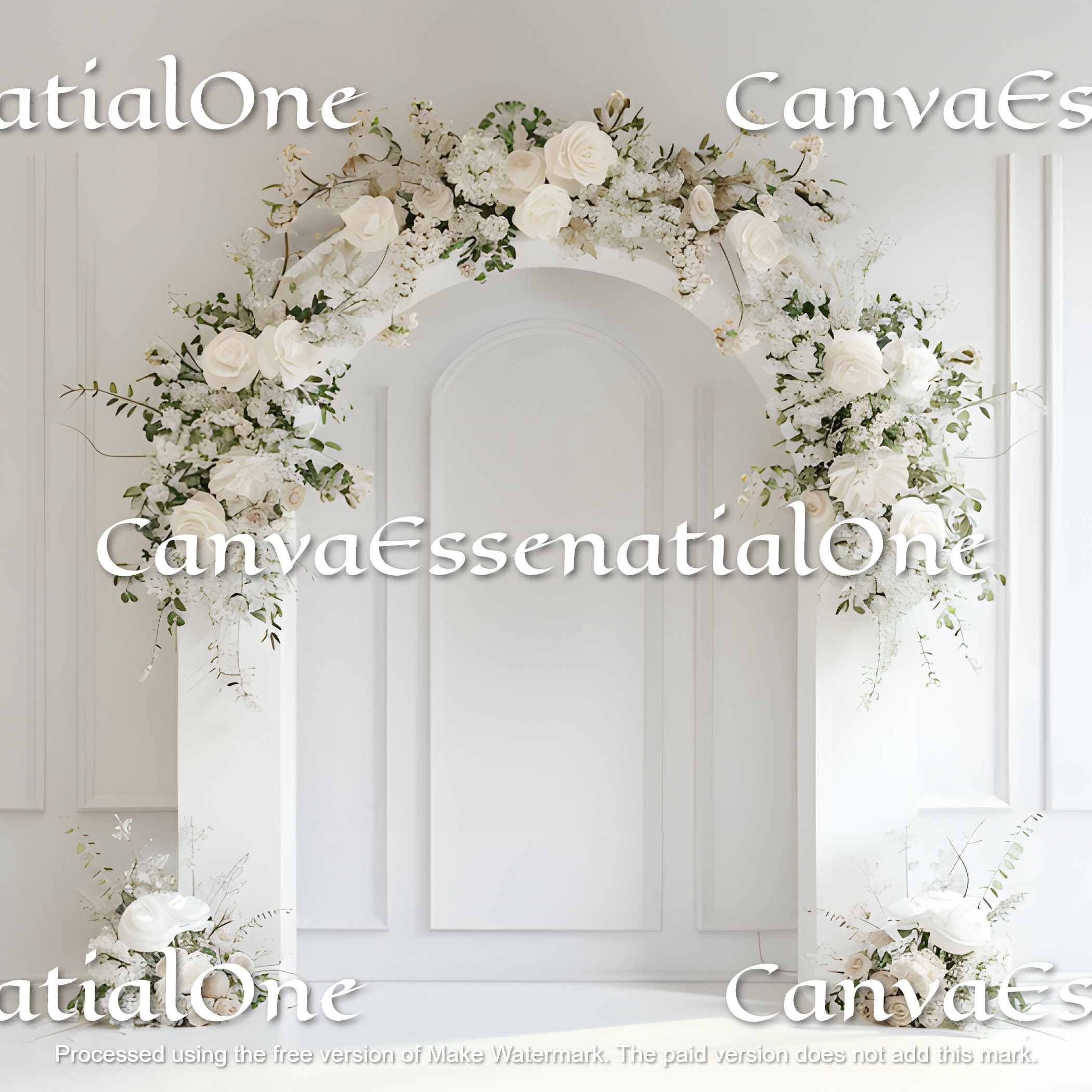 22 White Minimal Arch Backdrops: Luxury Digital Overlays - Etsy