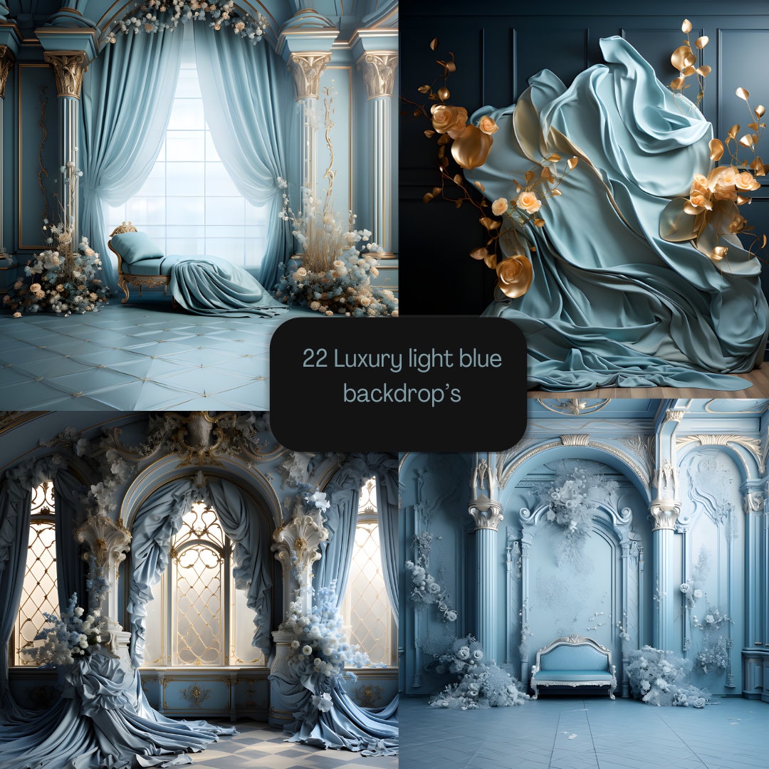 22 Luxury Light Blue Backdrop, Luxury Backdrop, Blue Backdrop, Light ...