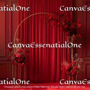 Luxury Red Minimal Arch Backdrop Set: 22 Digital Overlays - Etsy