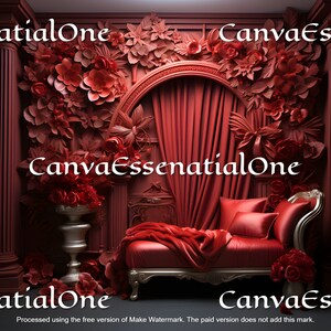 Luxury Red Christmas Backdrop Set: Elegant Holiday Photography (digital ...