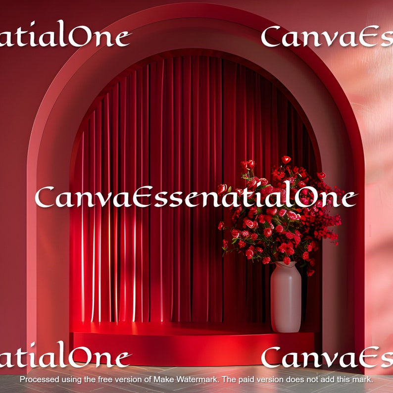 Luxury Red Minimal Arch Backdrop Set: 22 Digital Overlays - Etsy
