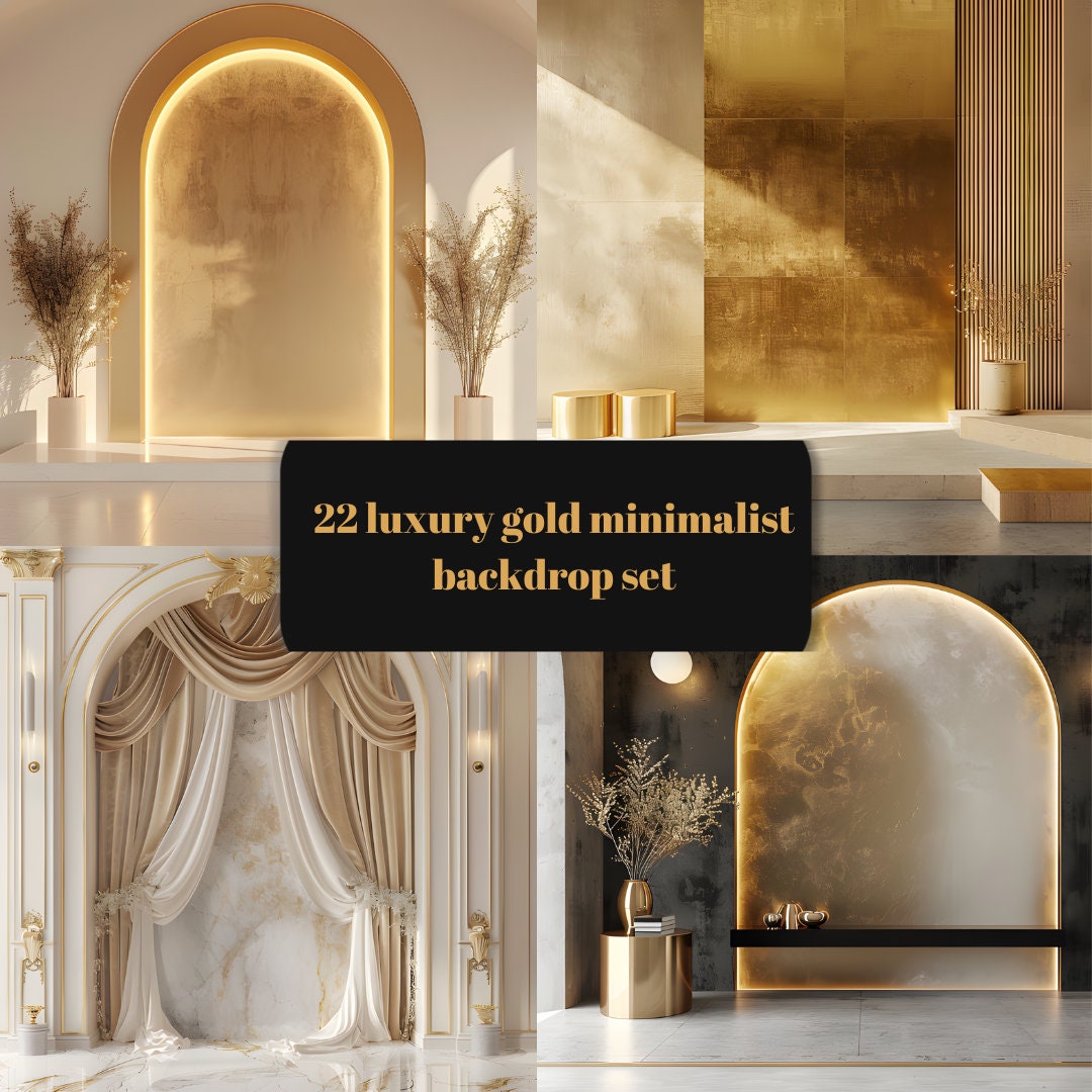 22 Luxury Gold Minimalist Backdrop, Luxury Background, Digital ...