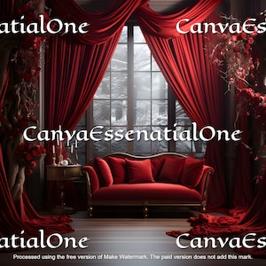 Luxury Red Christmas Backdrop Set: Elegant Holiday Photography (digital ...