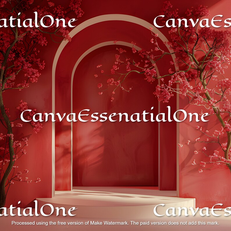 Luxury Red Minimal Arch Backdrop Set: 22 Digital Overlays - Etsy