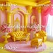 Luxury Pink and Yellow Barbie Backdrop (digital Download) - Etsy