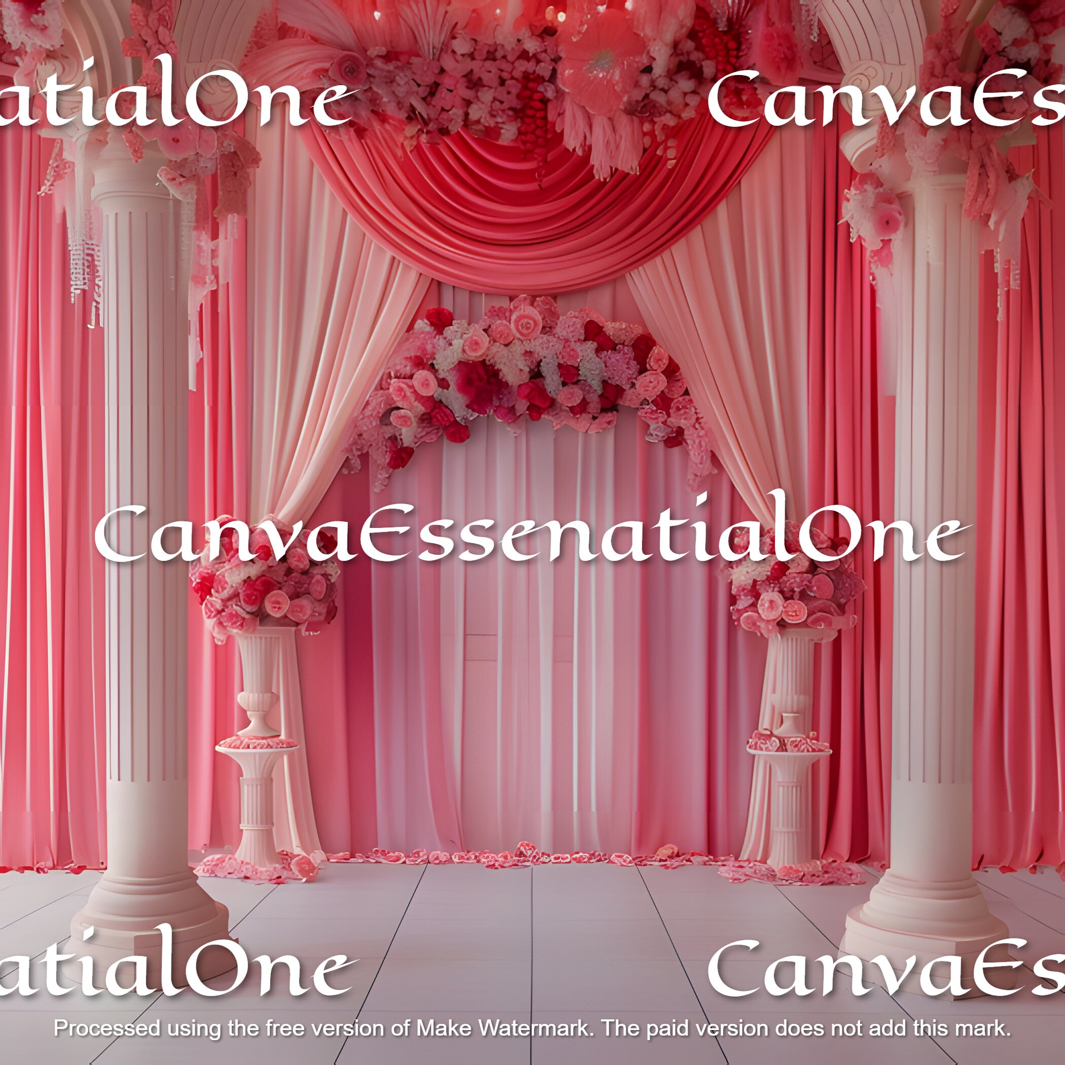 22 Luxury Red and Pink Barbie Themed Backdrop Set, Luxury Backdrops ...