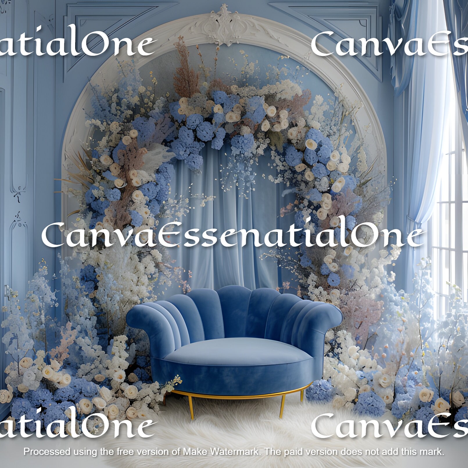 22 Luxury Minimalist Light Blue Floral Backdrop, Luxury Backdrops ...