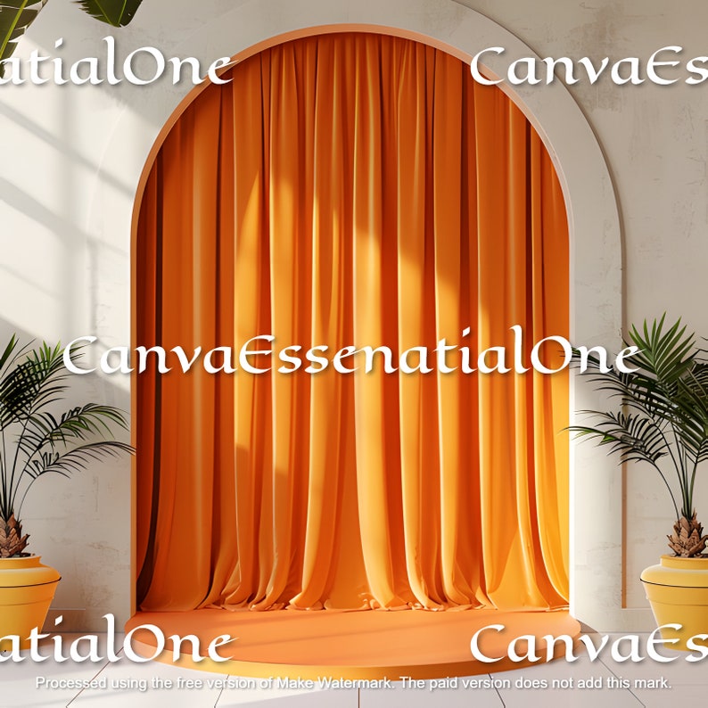 17 Luxury Orange Minimal Arch Backdrop Set, Luxury Backdrop, Luxury ...